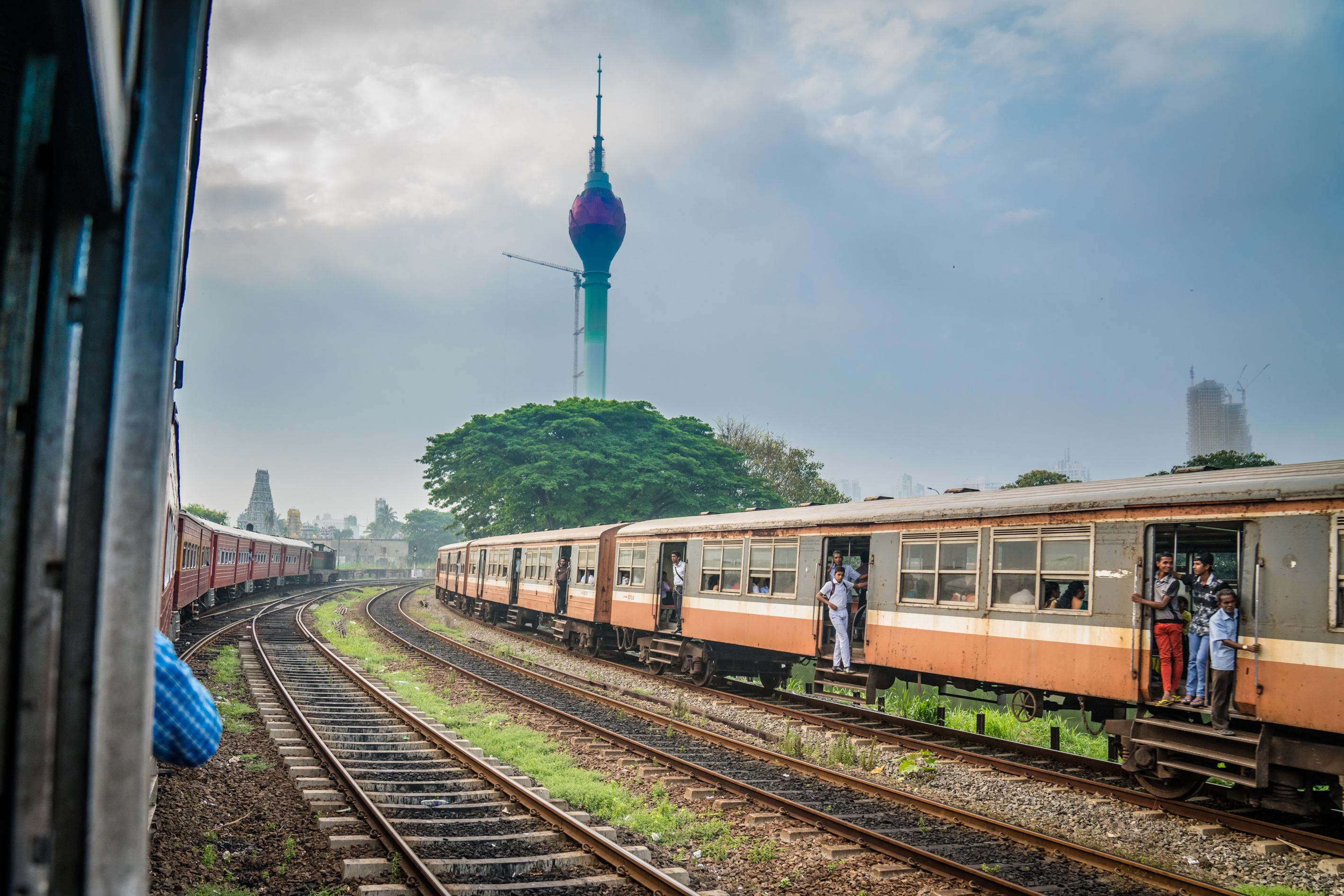 trains-lotus-tower-colombo-sri-lanka | Zigzagging with Bill and Paige